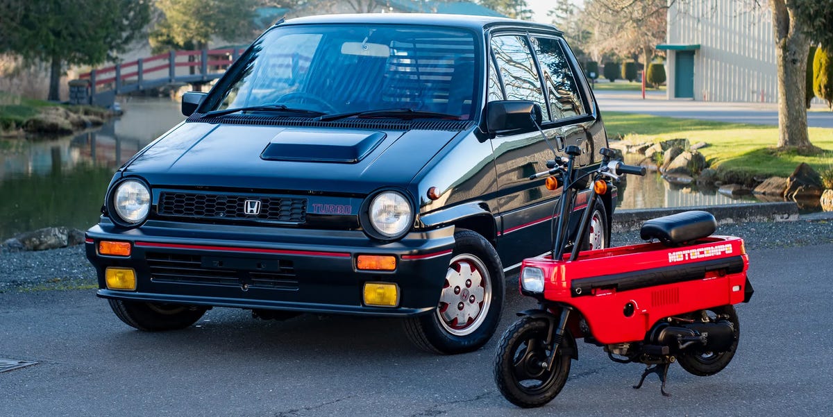 A Perfect Pair: Honda City Turbo and Honda Motocompo on BaT