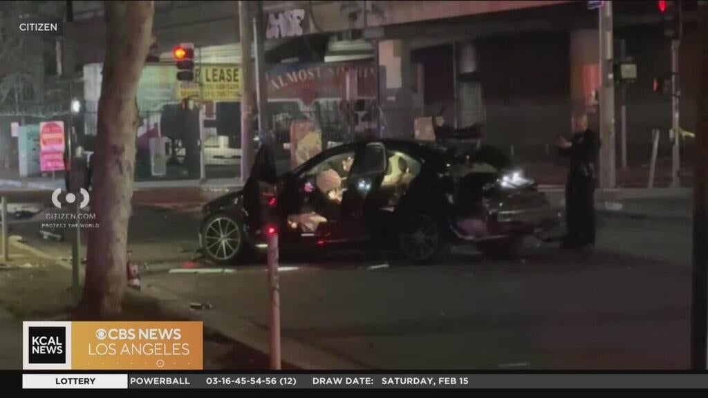 High-speed pursuit ends in crash in downtown Los Angeles, suspect in ...