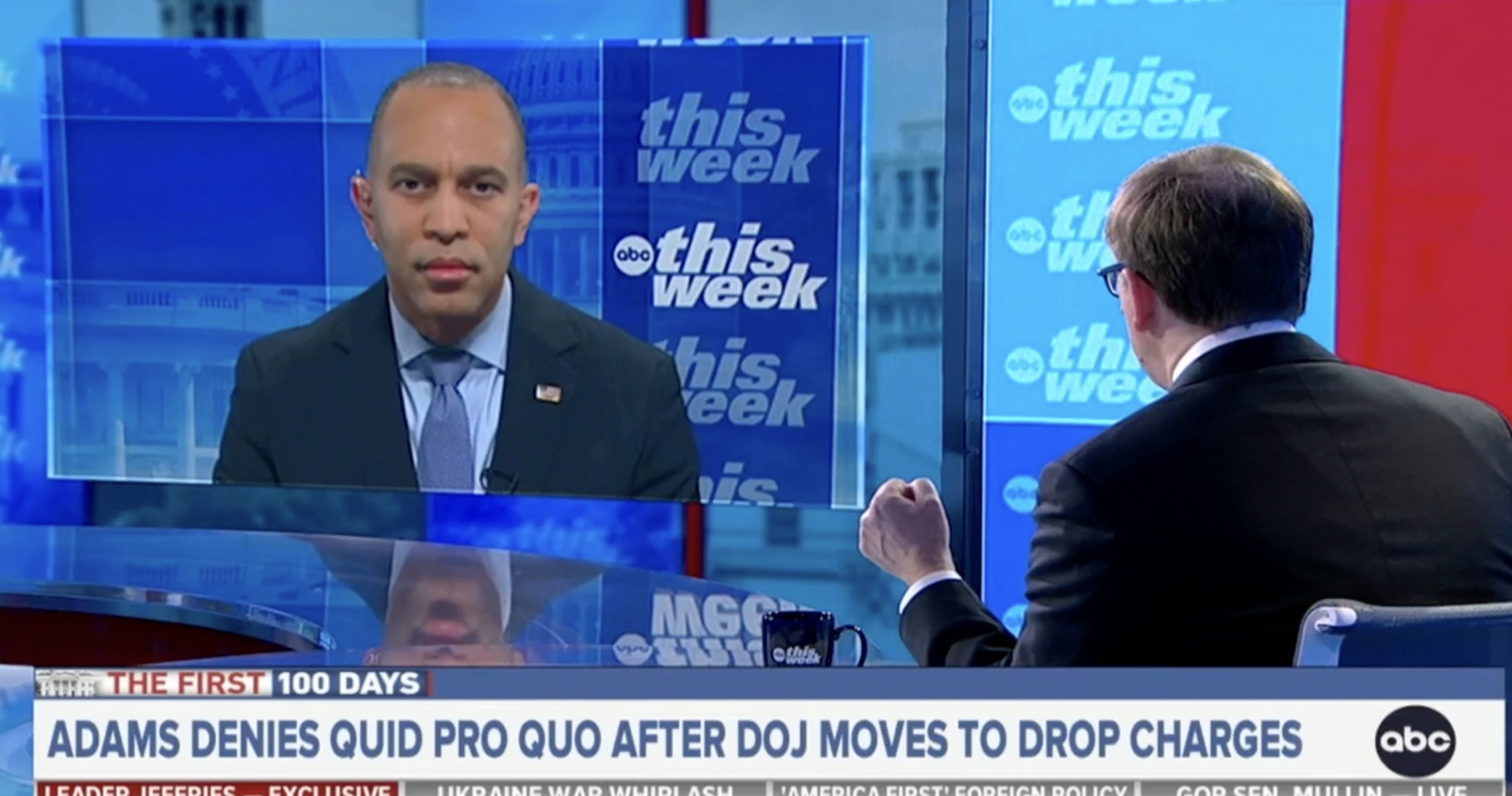 Jon Karl Pushes Hakeem Jeffries About Dems’ Opposition to Trump ...