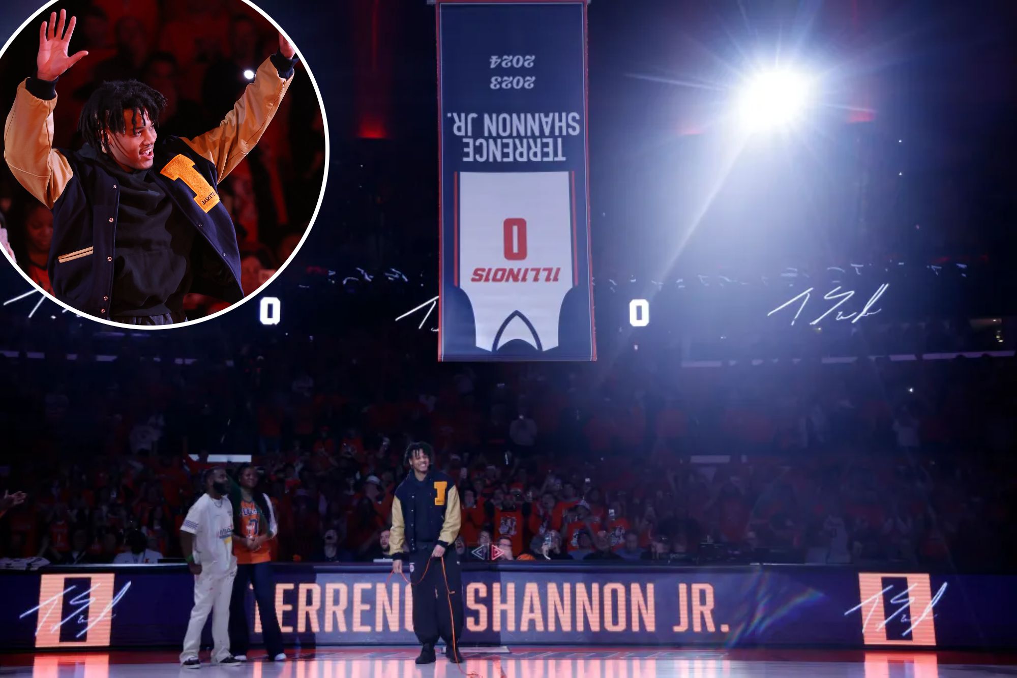 Illinois hangs Terrence Shannon Jr.’s jersey upside down during ...