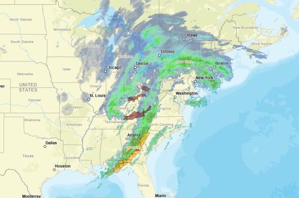 Georgia tornado warning as interactive map shows where horror storm ...