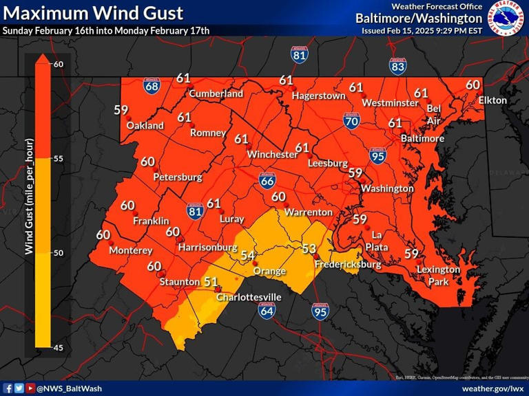 UPDATED: Thousands without power in Northern Va.; high wind warning in ...