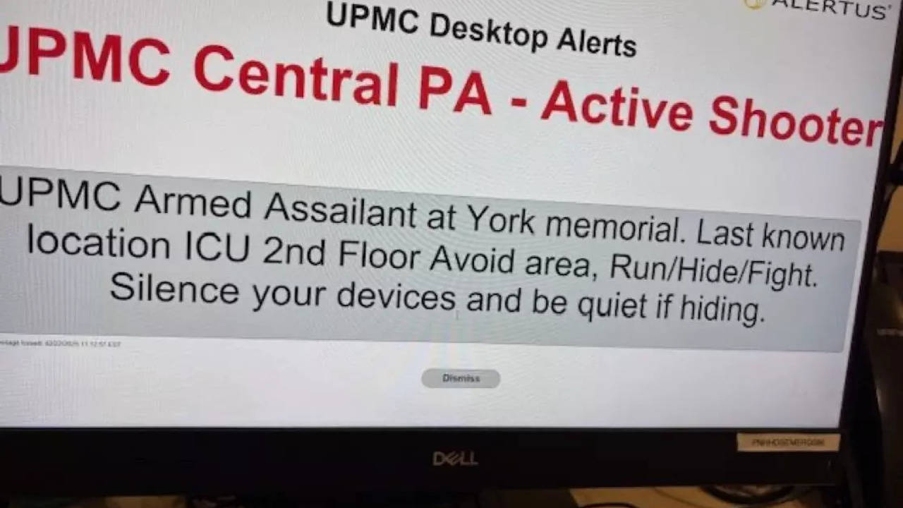 UPMC Shooting: Desktop Screen Shows 'Active Shooter' Alert After ...