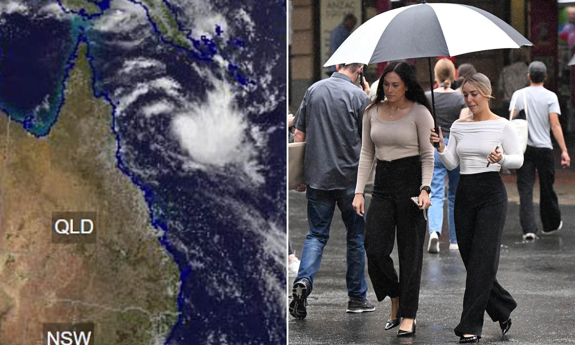 TWO tropical cyclones barrelling towards Aussie coast