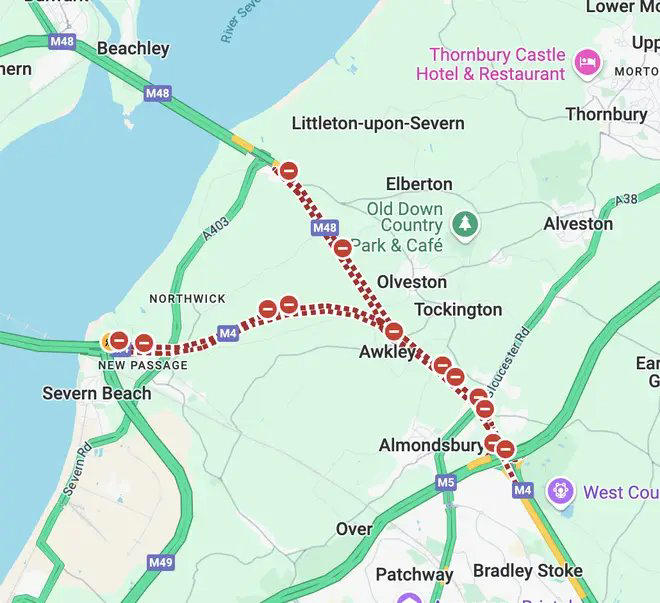 Body discovered on motorway carriageway closing M4 and M48 in both ...