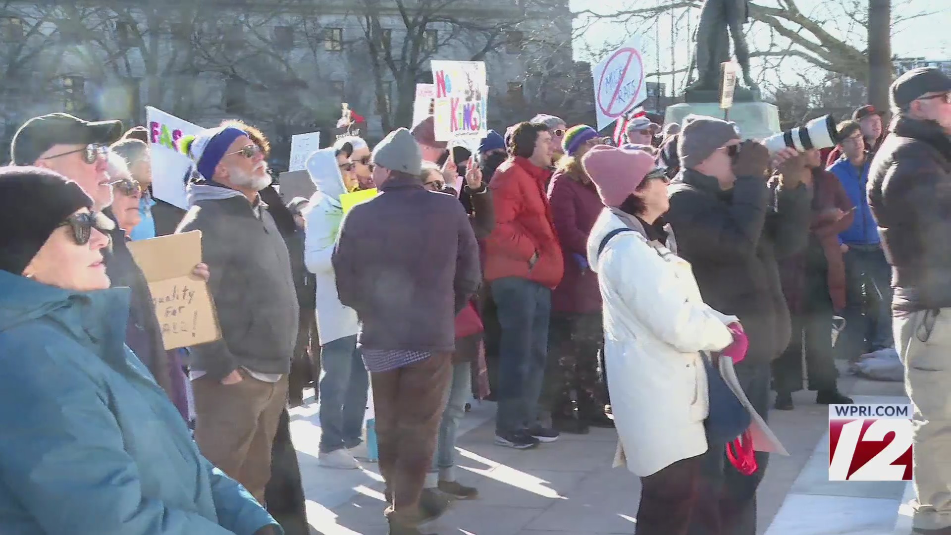 Hundreds gather at State House to protest Musk’s involvement in Trump ...