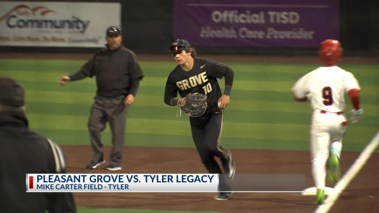 Pleasant Grove baseball holds off Tyler Legacy 6-5 to win 2025 East ...