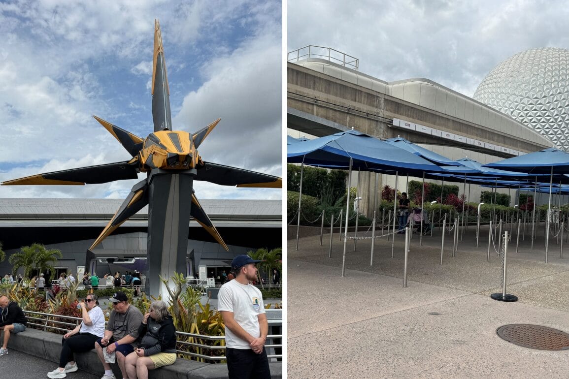 Extended Outdoor Queue Set Up for Guardians of the Galaxy: Cosmic ...