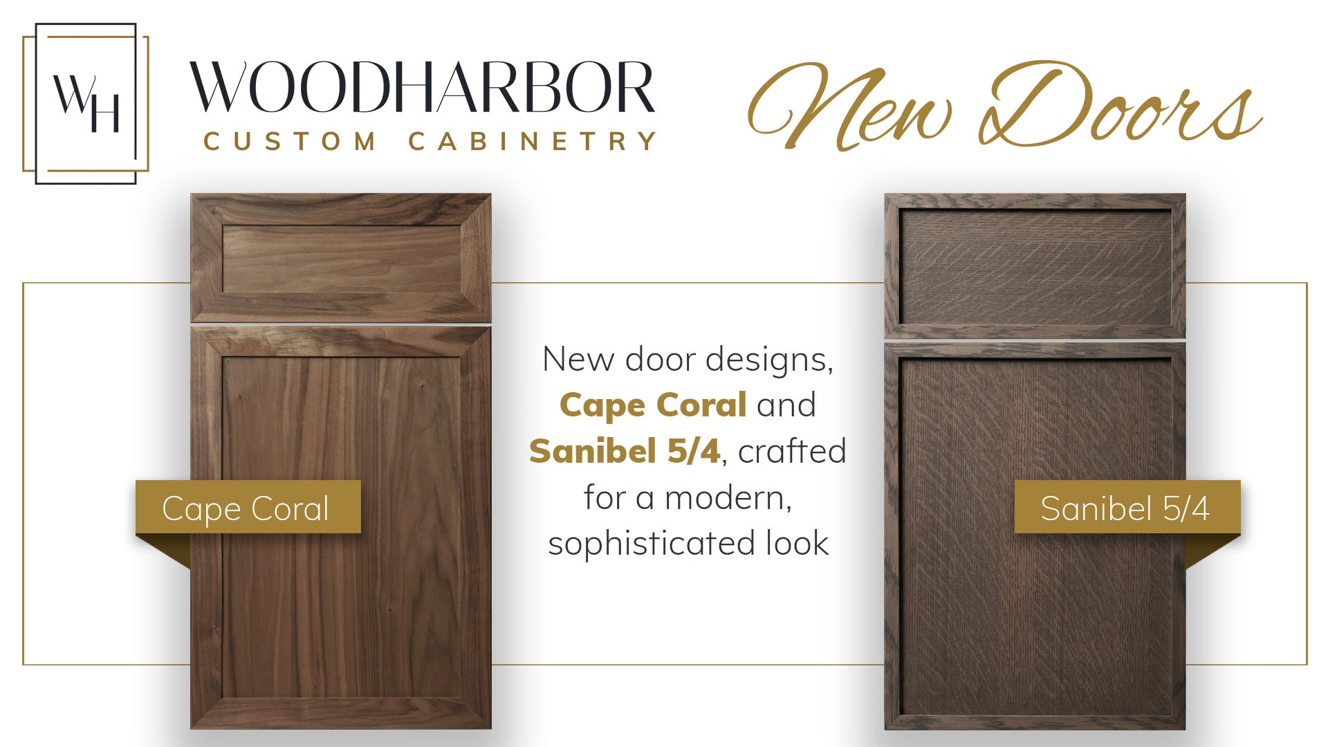 WoodHarbor Introduces New Cabinet Door Styles