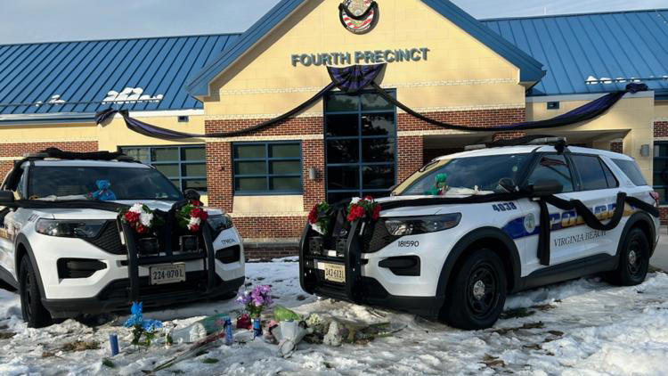 Memorial grows outside 4th Precinct, as Virginia Beach mourns fallen ...