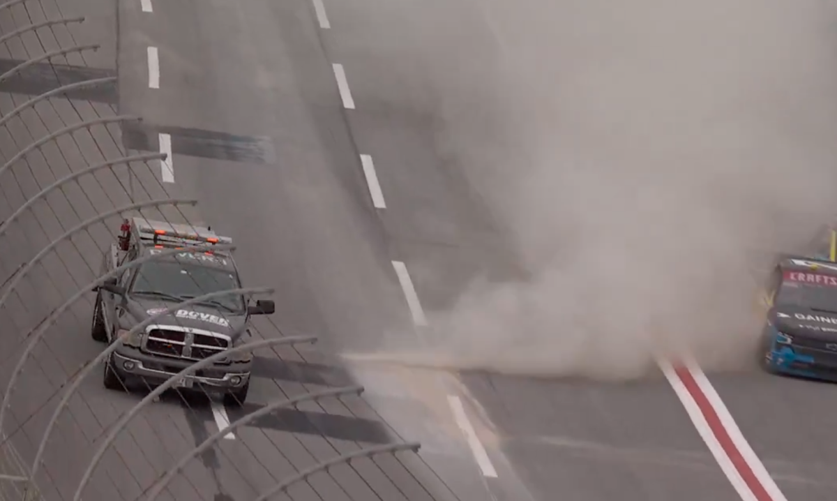 NASCAR Truck Series Drivers Got Blasted With Kitty Litter During ...