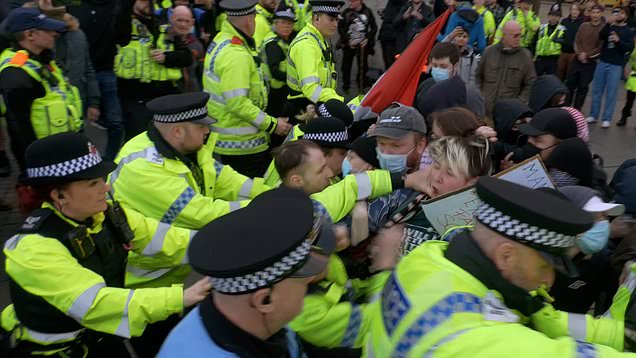 Chaos at UKIP rally in Manchester as counterprotestors clash with police