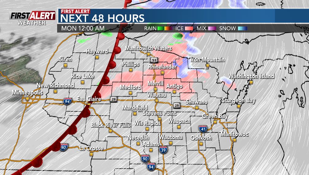 First Alert Weather: Milder ending the weekend, freezing rain/ice ...