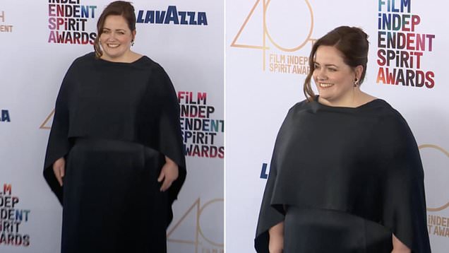 Jessica Gunning looks chic in black at the 2025 Spirit Awards