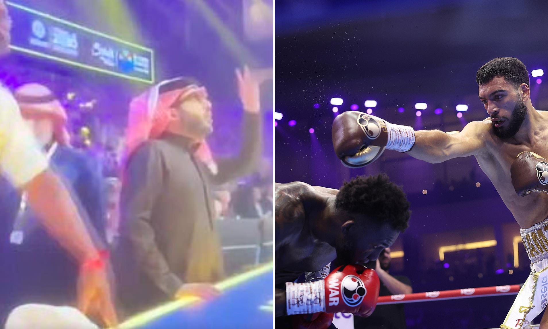 Revealed: fans spot what Turki Al-Sheikh said to Hamza Sheeraz in his corner with two rounds to ...