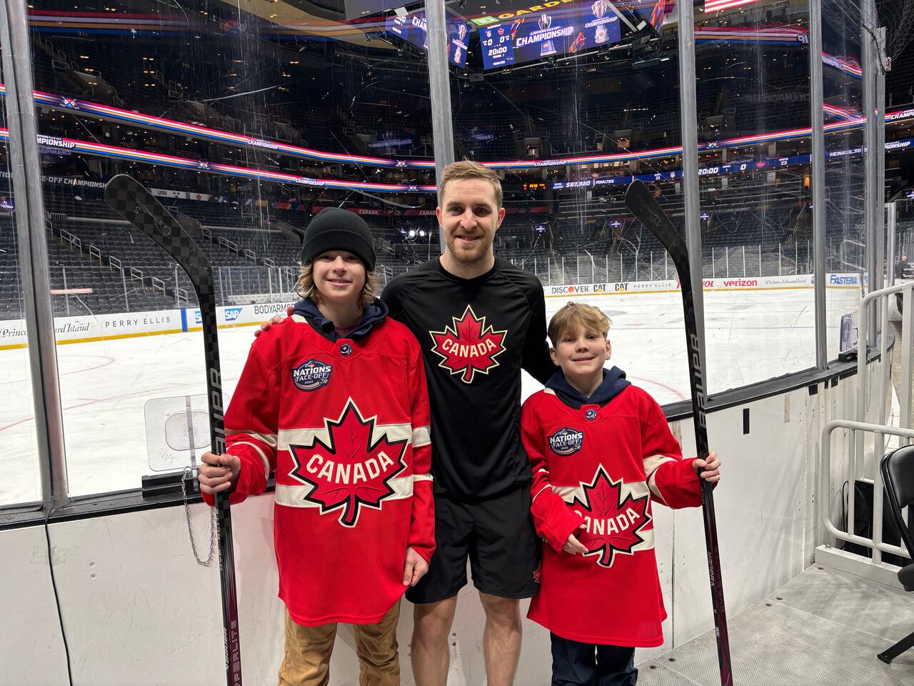 Young N.B. hockey player shares ice with Team Canada during 4 Nations final