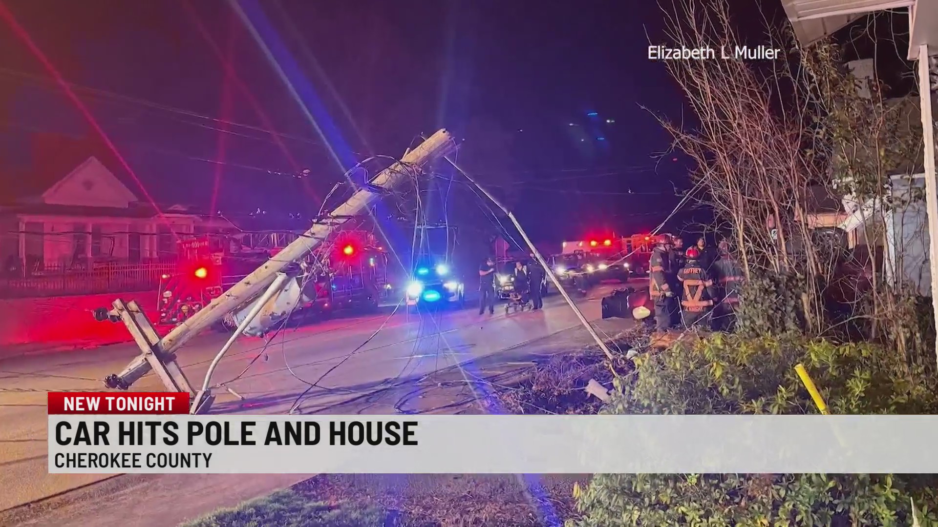 Car hits pole, house in Gaffney