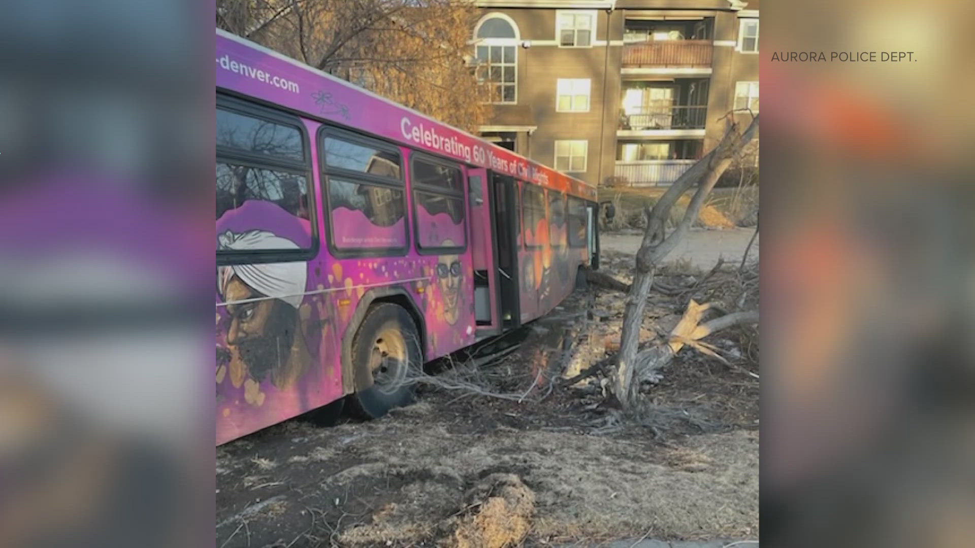 Crash in Aurora sends RTD bus into pond