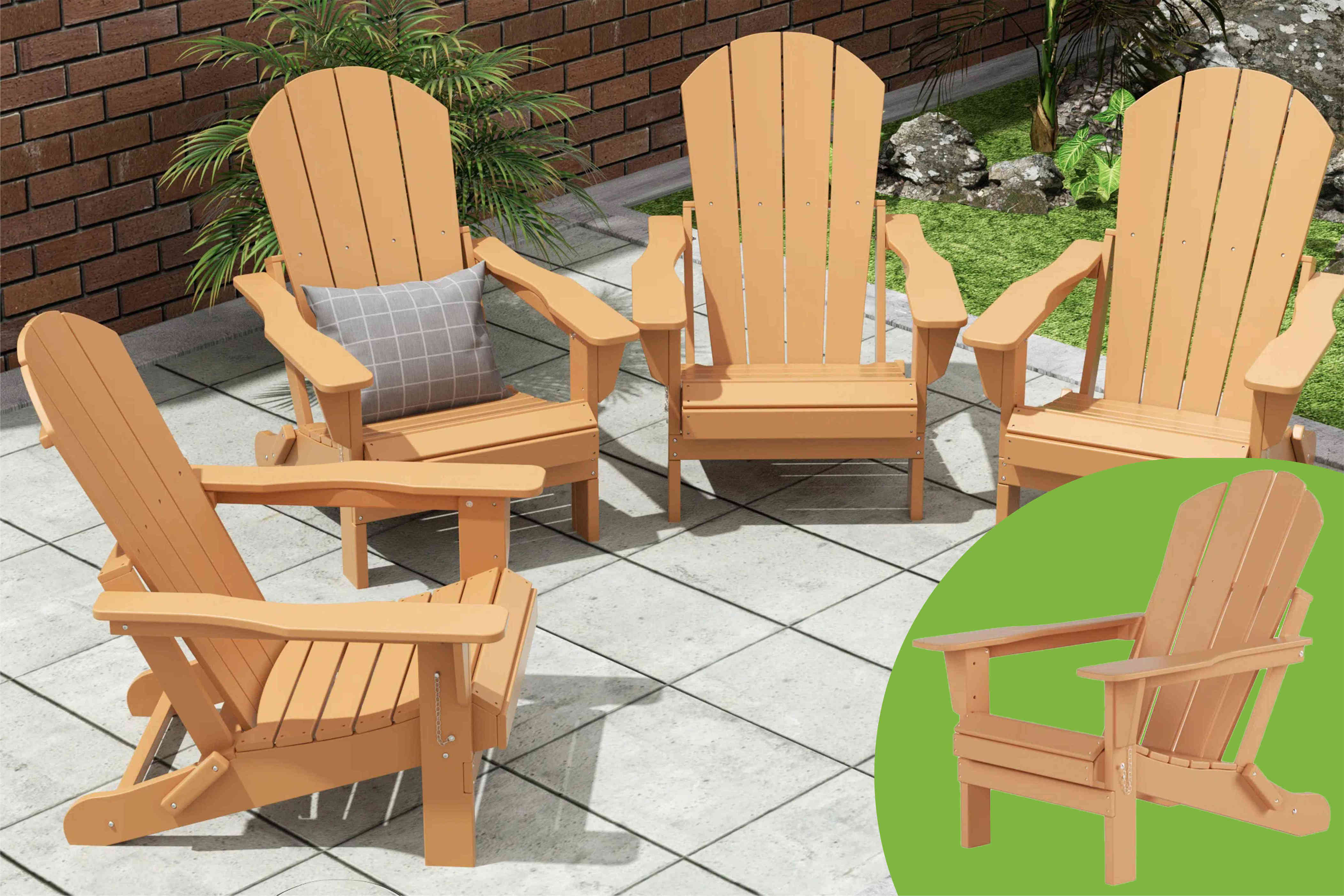 These Weather-Resistant Adirondack Chairs Fold Up for Easy Storage and ...