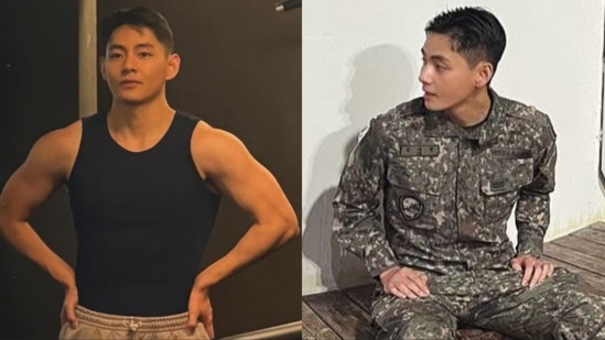 BTS' Kim Taehyung shows off his bulked-up physique in new pics from gym ...