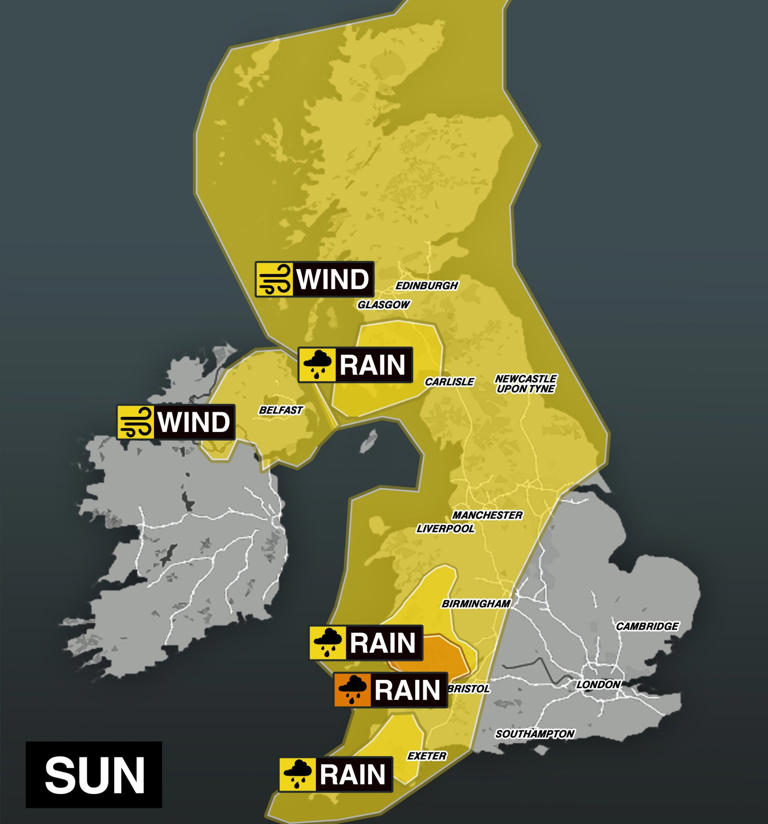 Met Office issue danger to life warning with amber weather alerts across UK