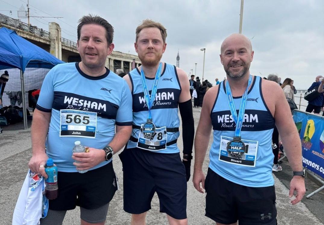 Bamber and Bolton flew flag for Wesham in Valentine’s 10k