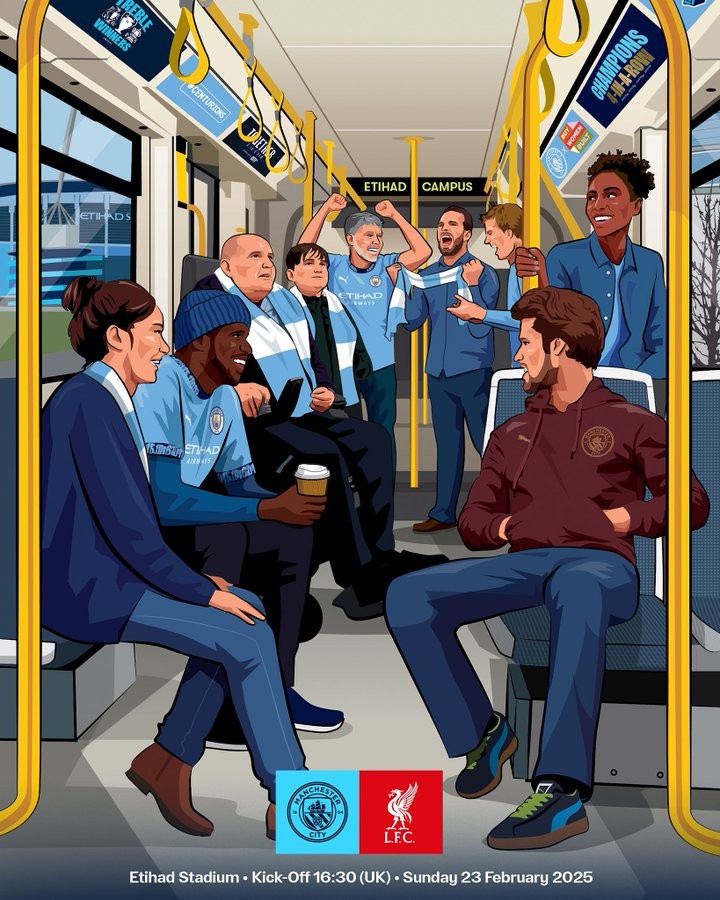 曼城发布战利物浦预热海报：致敬终身球迷约翰-谢泼德森