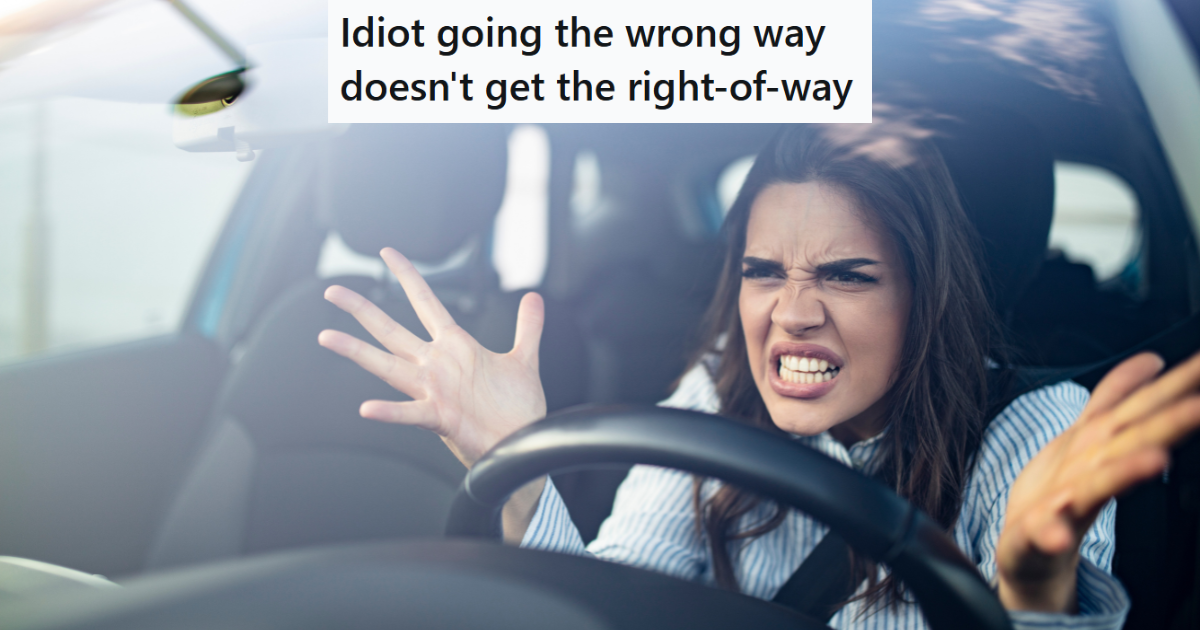 When A Large Truck Was Going Down A One Way Lane The Wrong Way In A ...