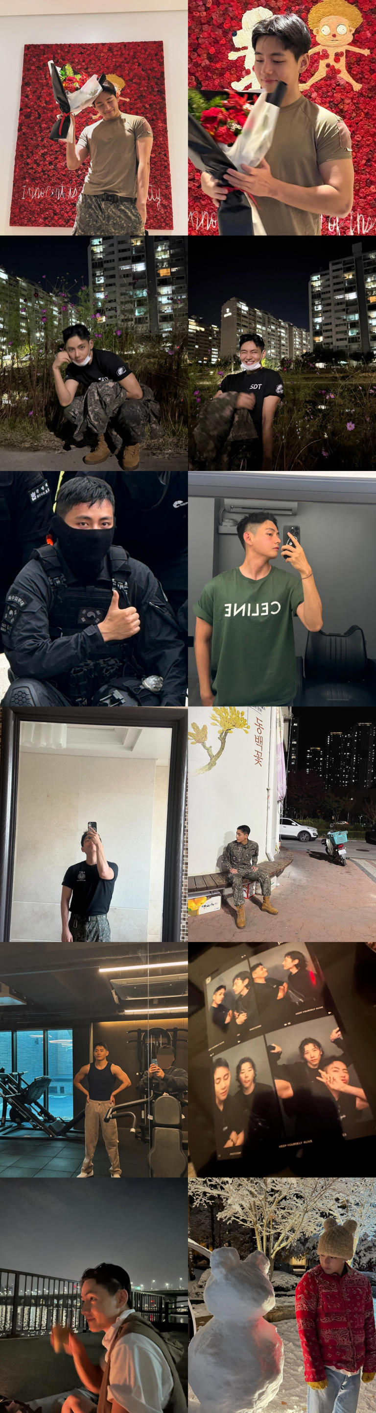 '전역 D-107' BTS 뷔, 군대 가니 더 멋있어졌네…벌크업 후 달라진 팔근육