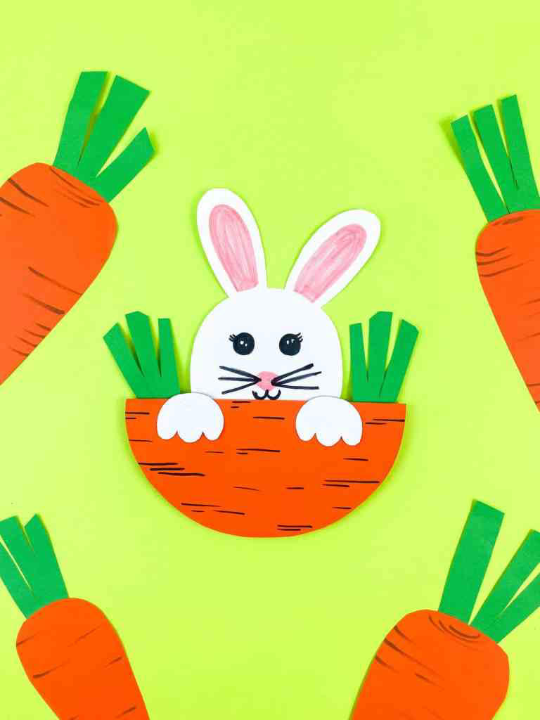 Paper Rocking Easter Bunny Craft: Easter Activity for Kids