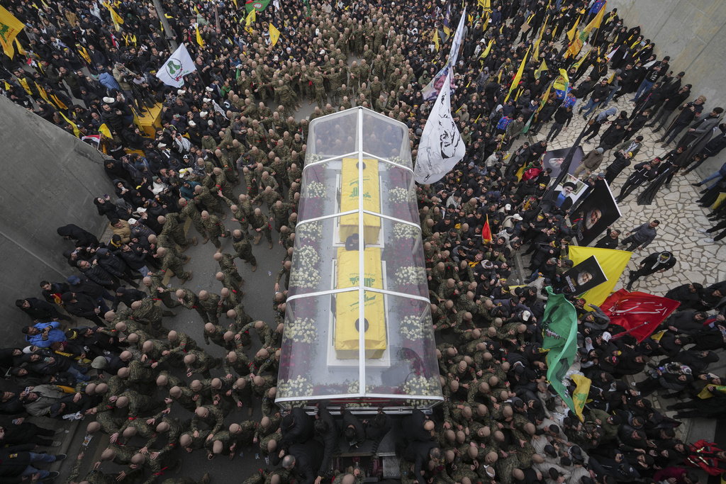Masses of mourners attend the funeral of Hezbollah leader Nasrallah, 5 ...