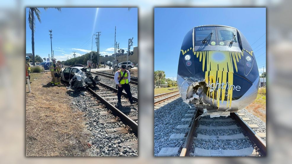 Two seriously injured after crash with Brightline train in Jensen Beach