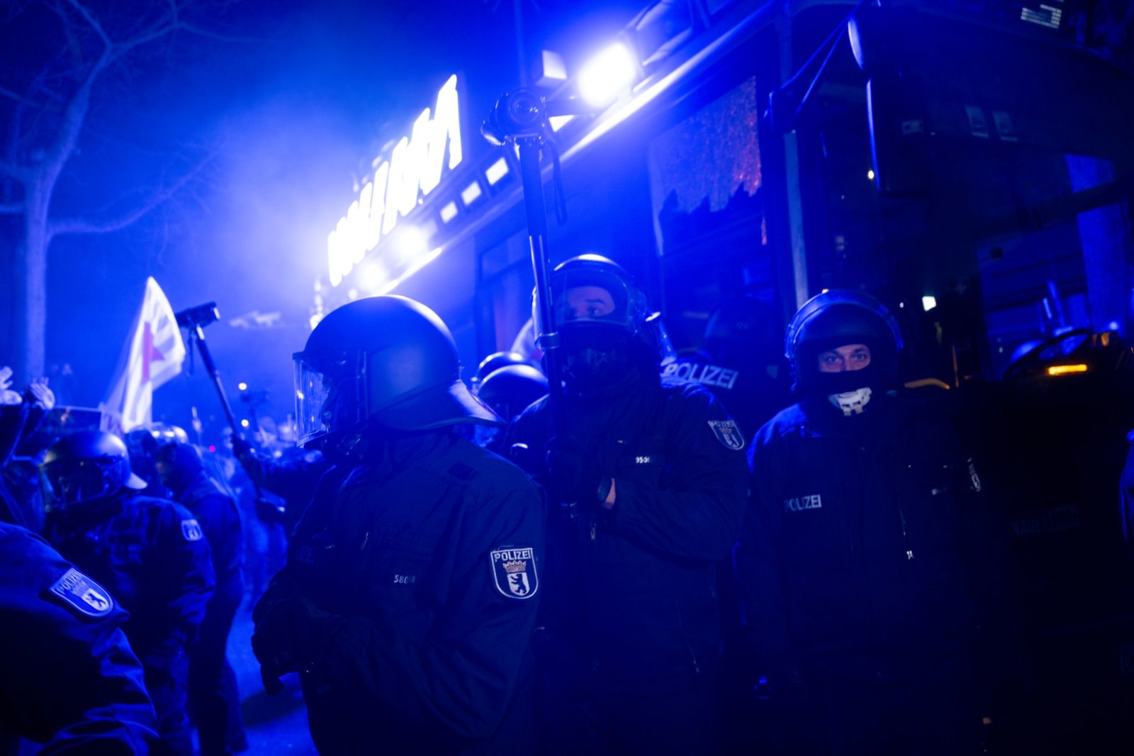 Protests in Berlin in front of far-right AfD's headquarters