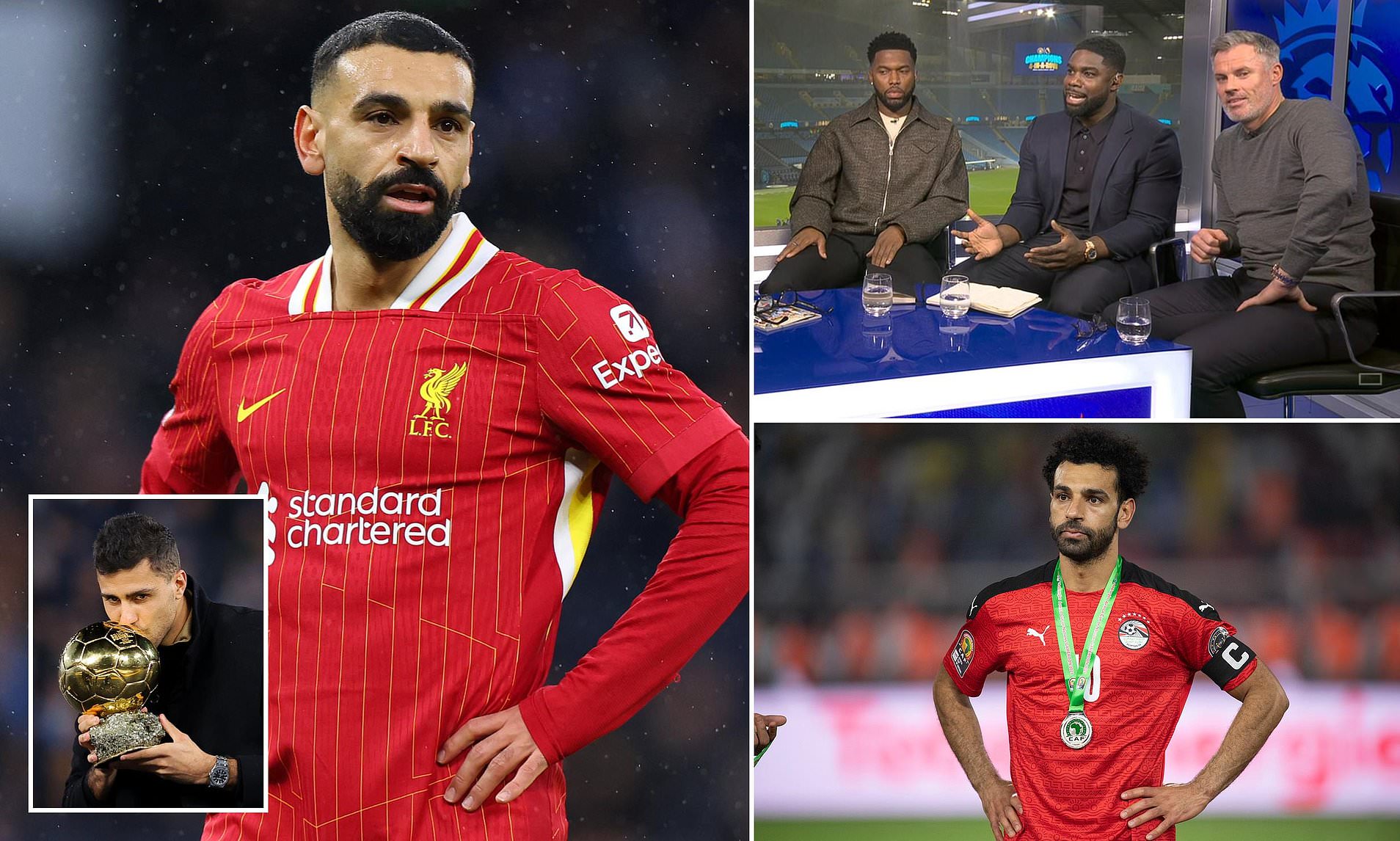 Micah Richards and Daniel Sturridge awkwardly check Jamie Carragher ...