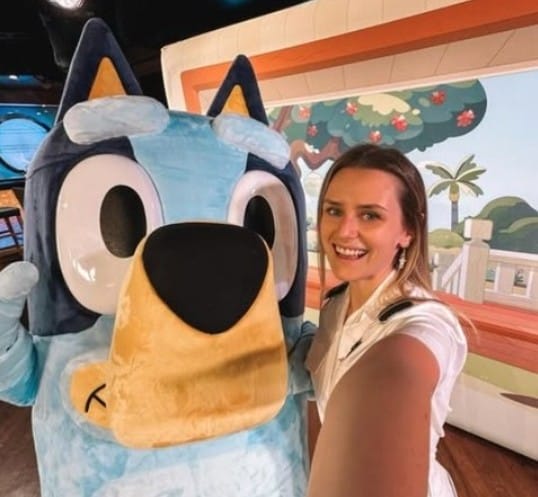 First Look Photos of 'Bluey' Character Debut on Disney Wonder