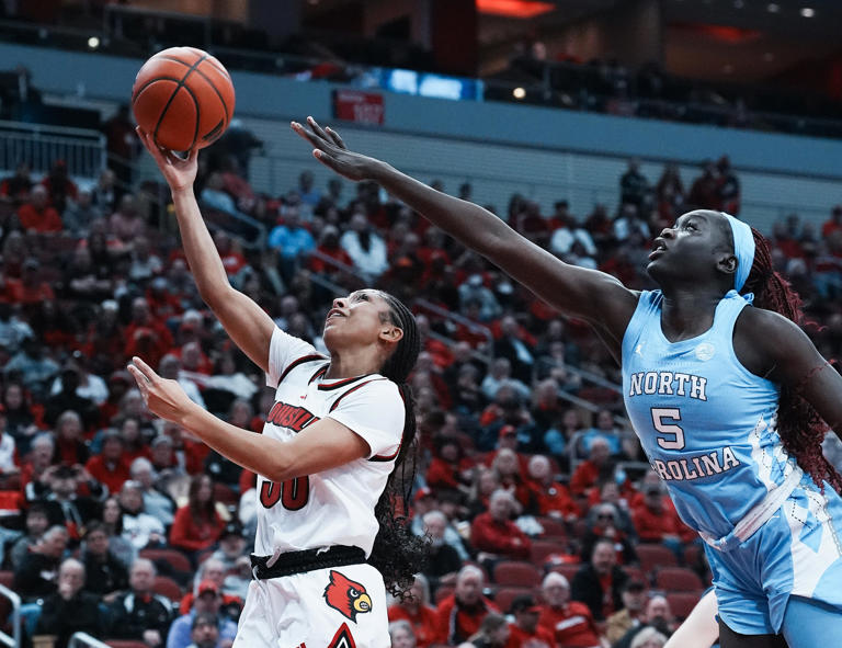 Louisville women's basketball win streak ends as North Carolina rallies ...