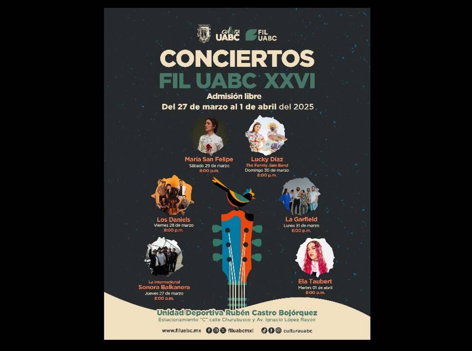 Conoce el programa de Conciertos FIL UABC XXVI