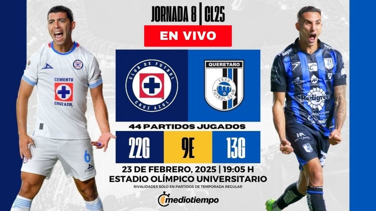 Cruz Azul vs Querétaro EN VIVO. Partido J8 Liga MX 2025