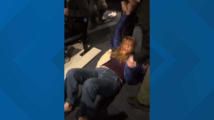 Woman forcibly removed from Idaho Republican Town Hall has charge dismissed