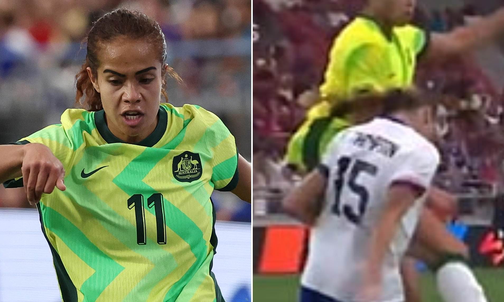 Mary Fowler lands CRUNCHING hit on USA star but Matildas coach is ...