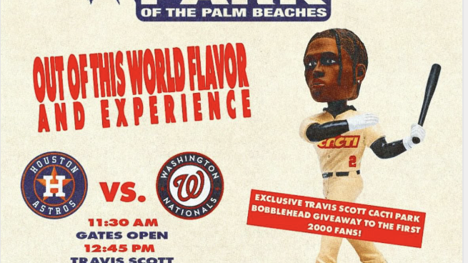 Travis Scott throws first pitch for Houston Astros' spring training ...