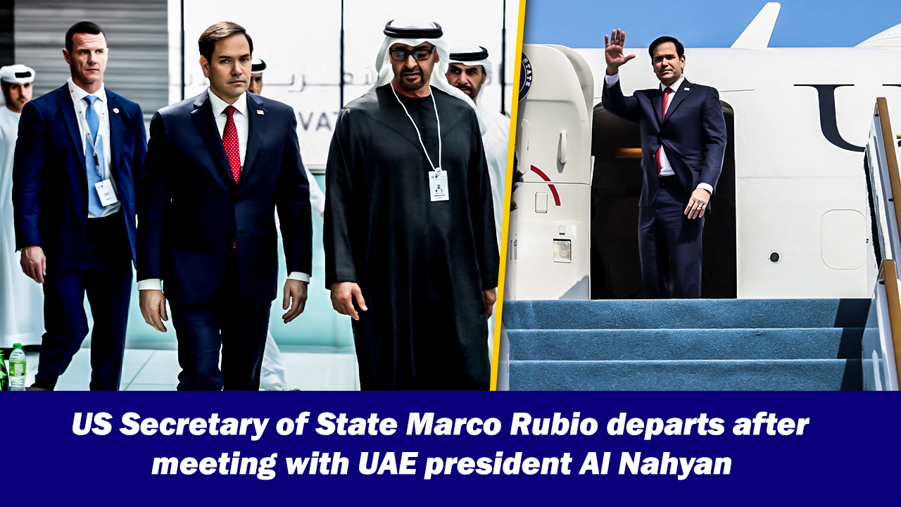 US Secretary of State Marco Rubio departs after meeting with UAE ...