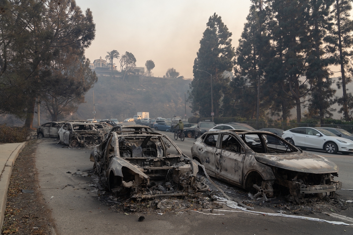 Stunning photos show total wreckage from the Palisades Fire