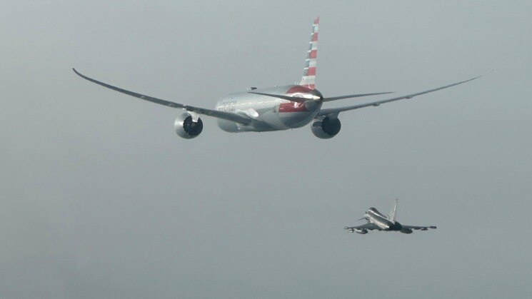 Watch: Fighter jets scrambled to escort American Airlines flight after ...