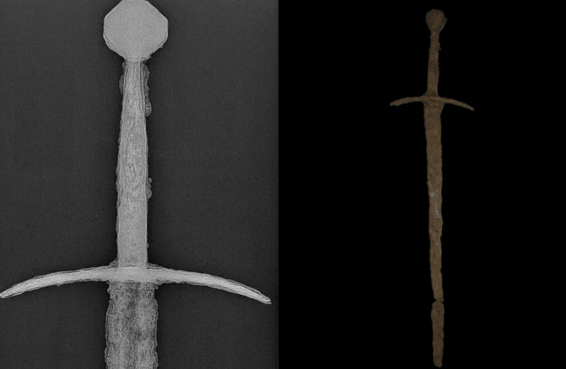 One meter long, hand-and-a-half medieval sword discovered in Poland