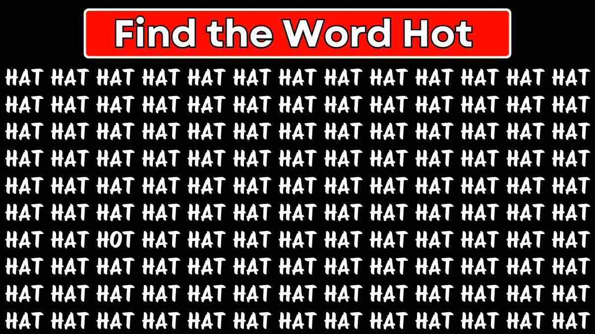 Only People With 20/20 Vision Can Spot ‘HOT’ In This Tricky Optical ...