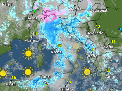 Meteo, maltempo dalla porta atlantica: piogge e temporali sull'Italia ma giovedì torna il sole ...