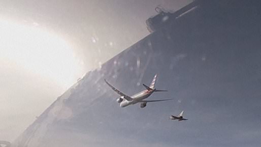 Dramatic moment Italian fighter jets swoop on American Airlines plane ...