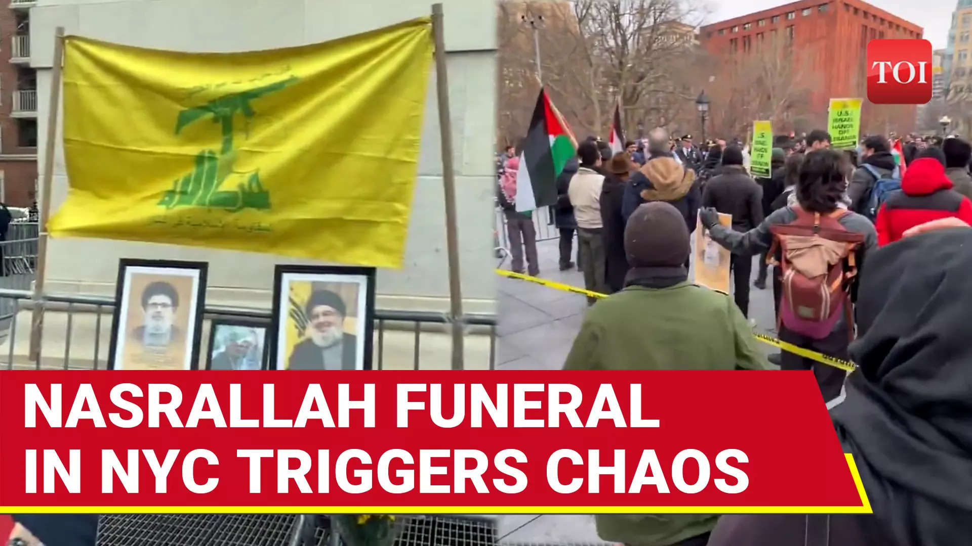 Nasrallah Funeral In New York: Hezbollah & Israel Supporters Clash ...