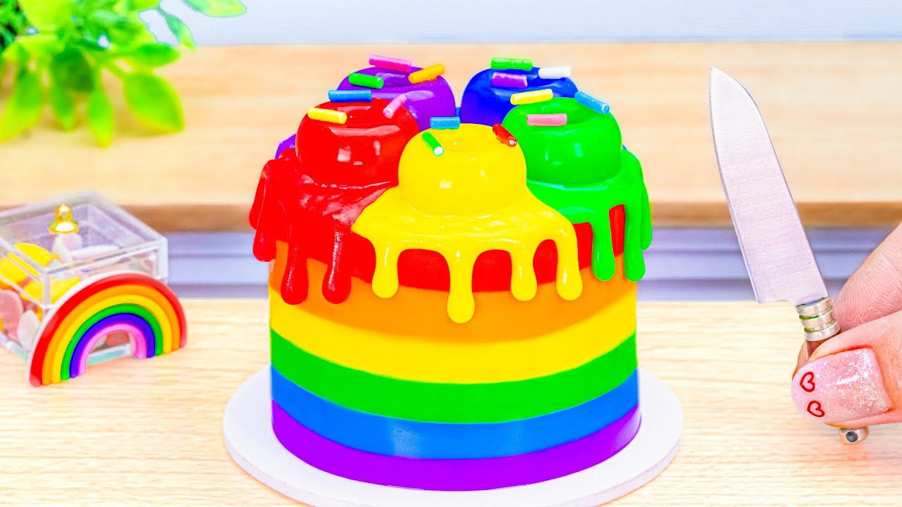 Tiny Rainbow Donuts Cake 1000+ Miniature Rainbow Cake Decorating Best ...